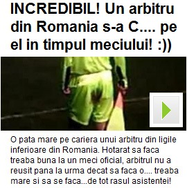 Arbitru ce s-a cacat pe el
